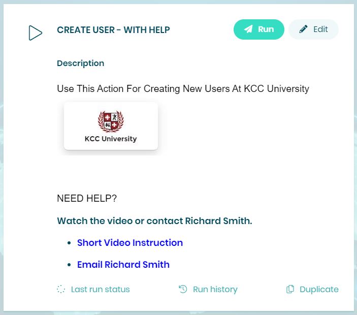 Creating a Pre-Run Help Screen for a Cimitra Action – Cimitra